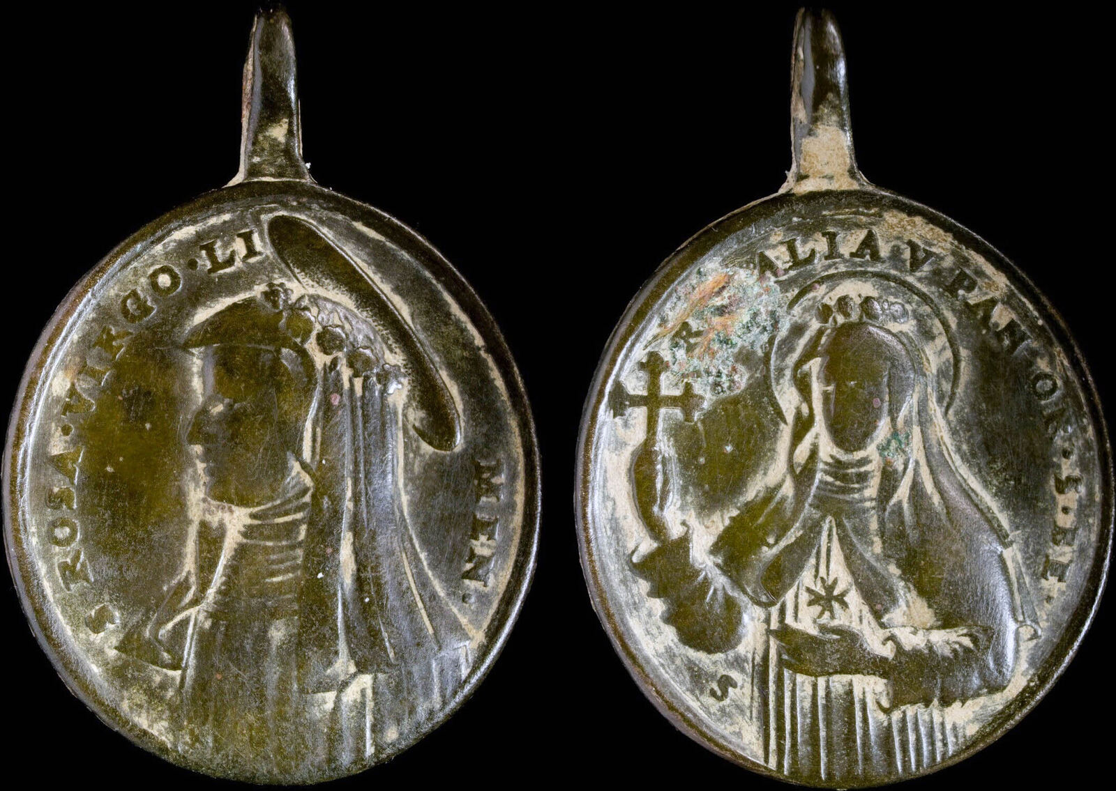 RELIGIOUS MEDALS Religious medal XVI-XVII centuries, Santa Rosa de Lima ...