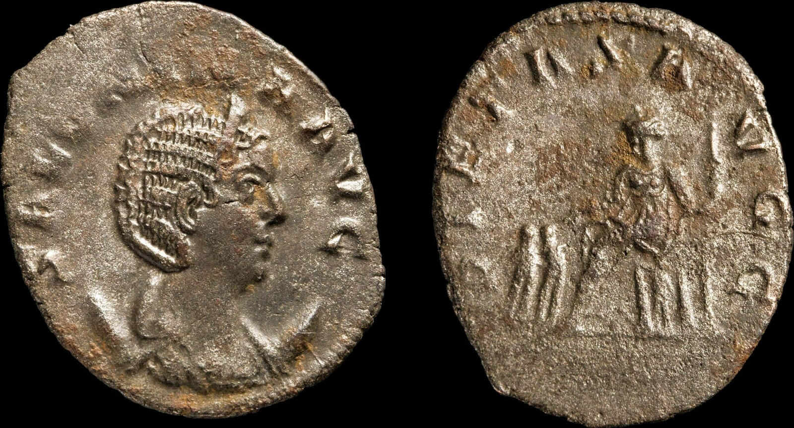 Roman empire Salonina Antoninianus - PIETAS AVGG - 22 mm / 2.47 gr ...