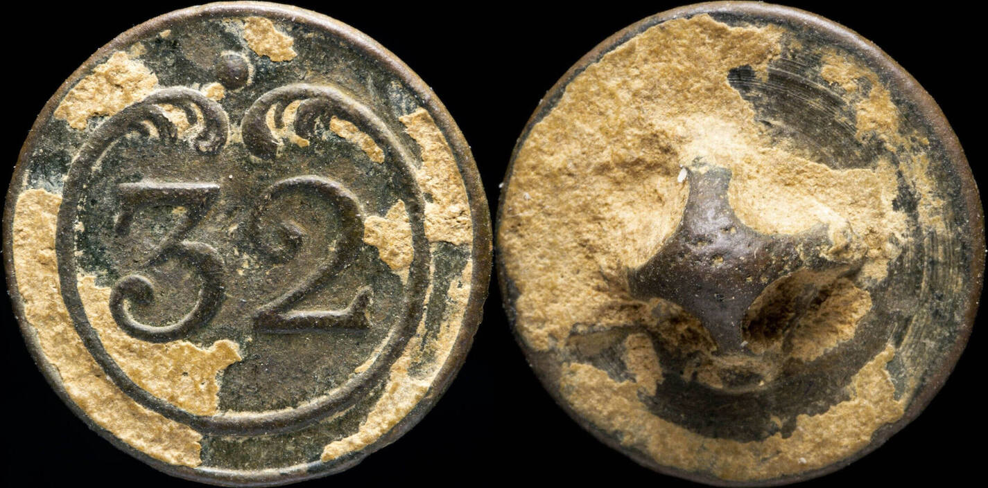 BUTTONS MILITARY Button Military French, Regiment 32, Napoleonic wars ...