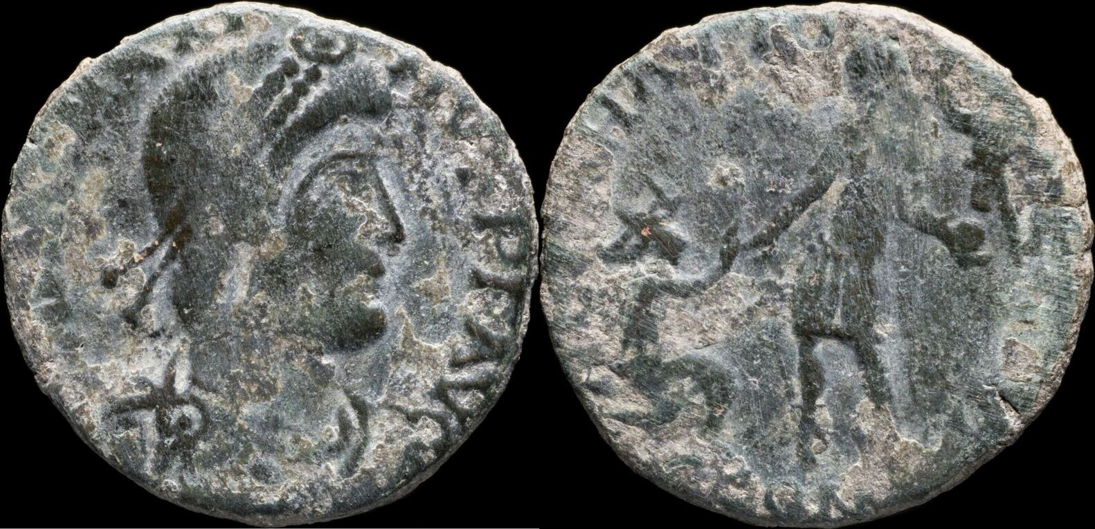 Roman Empire Magnus Maximus - REPARATIO REIPVB, Arles - 21 mm / 3.76 gr ...