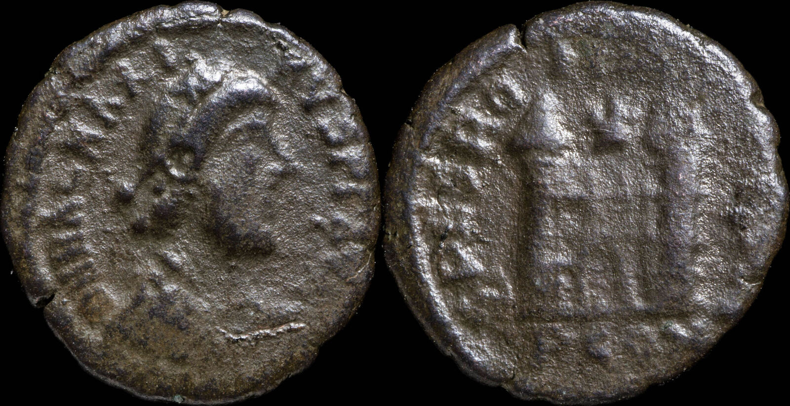 Roman Empire Magnus Maximus - SPES ROMANORVM, Arles - 13 mm / 0.91 gr ...