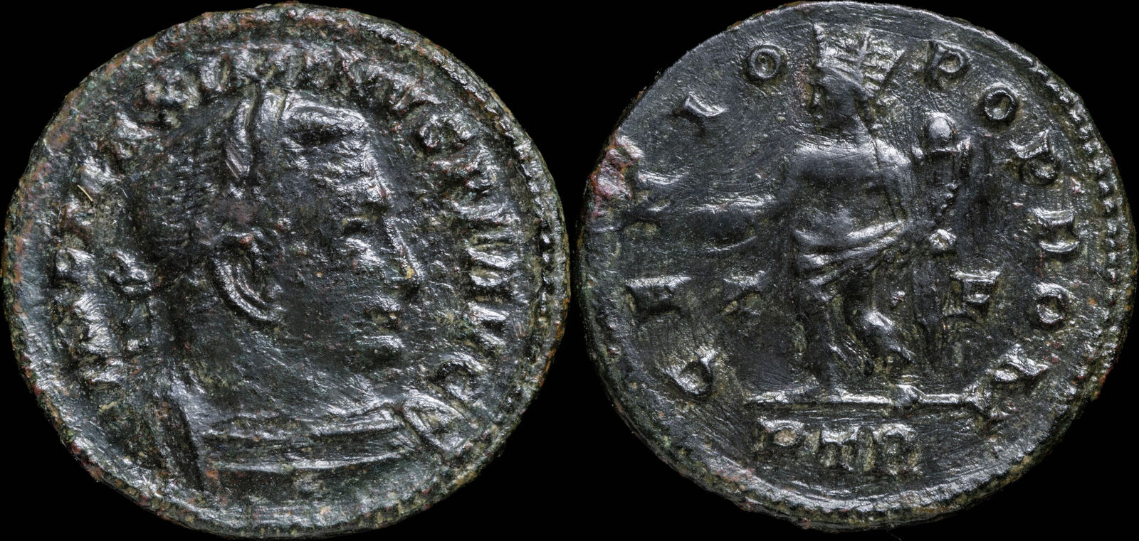 Roman Empire Maximinus Daza - GENIO POP ROM, Trier - 22 mm / 4.84 gr ...