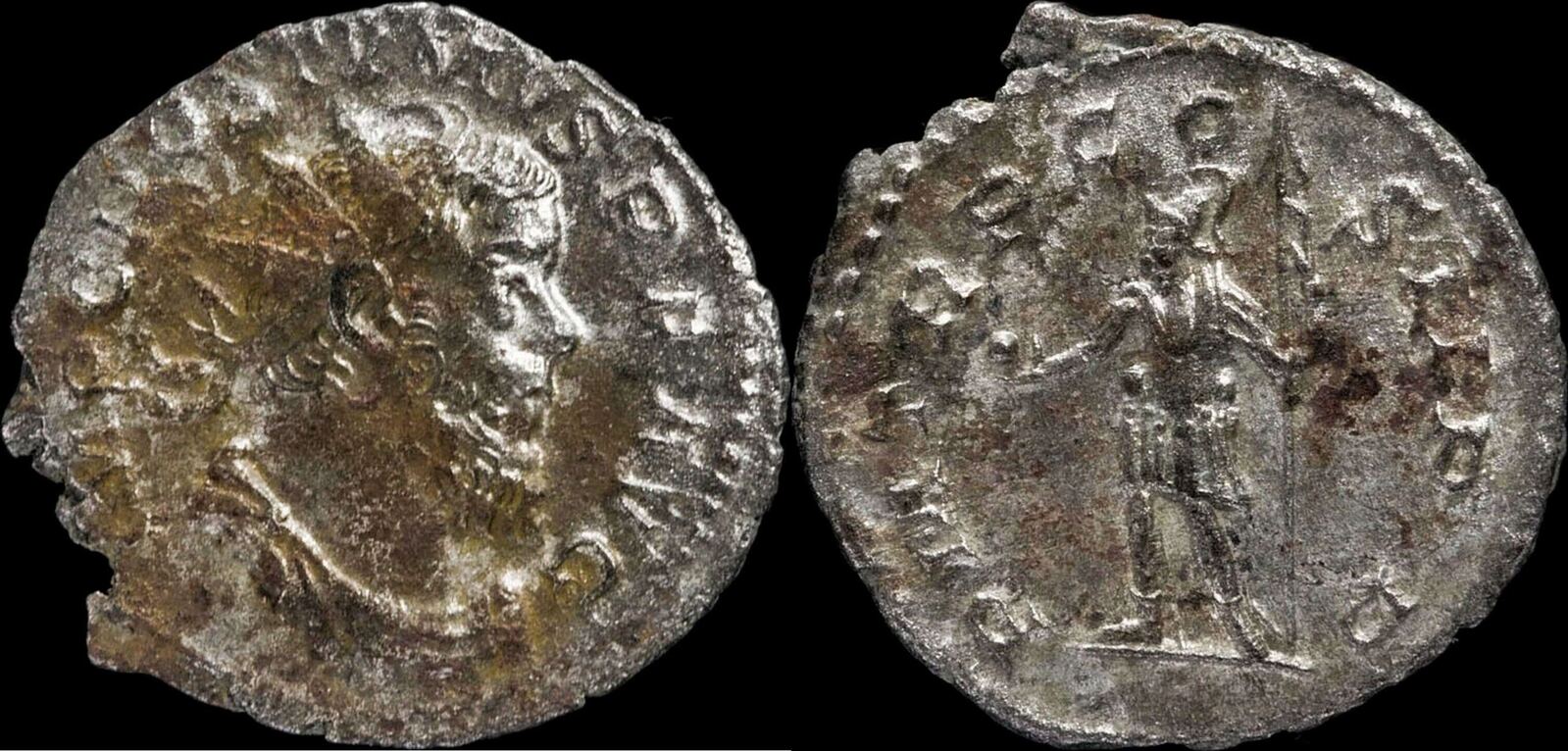 Roman Empire Postumus Antoninianus - PM TR P COS II PP - 21 mm / 3.64 ...