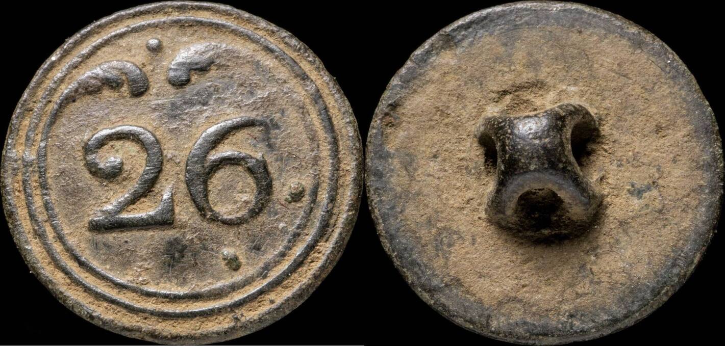 BUTTONS MILITARY Button Military French, Regiment 26, Napoleonic Wars ...