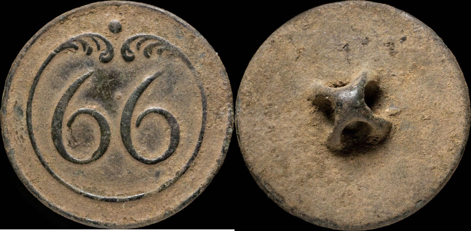 BUTTONS MILITARY Button Military French, Regiment 66, Napoleonic Wars ...