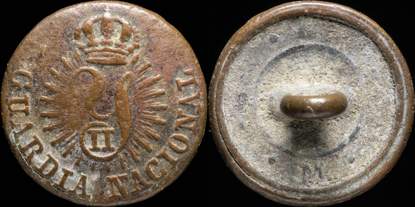 BUTTONS MILITARY Button Spanish, Guardia Nacional Isabel II - 15 mm ...