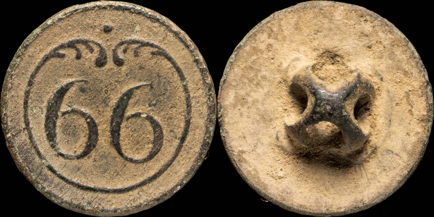 BUTTONS MILITARY Button Military French, Regiment 66, Napoleonic wars ...