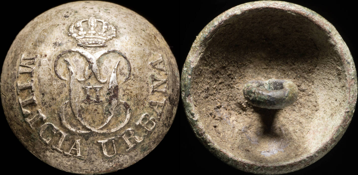 BUTTONS MILITARY Spanish Button Independence War, Milicia Urbana, 19 mm ...