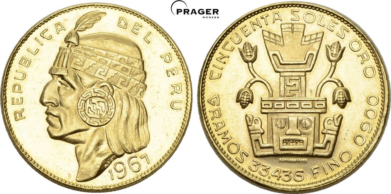 PERU 50 Soles 1967 Lima. Manco Capoc Fast Stempelglanz | MA-Shops