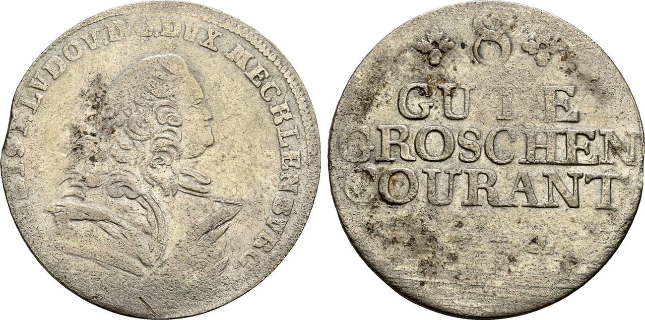 Mecklenburg Schwerin: 8 Gute Groschen Kriegsprägung 1758 Christian ...