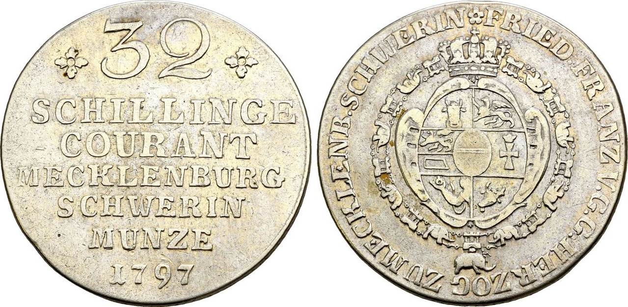 Mecklenburg Schwerin: 32 Schilling 1797 Friedrich Franz I, 1785-1837: ss | MA-Shops