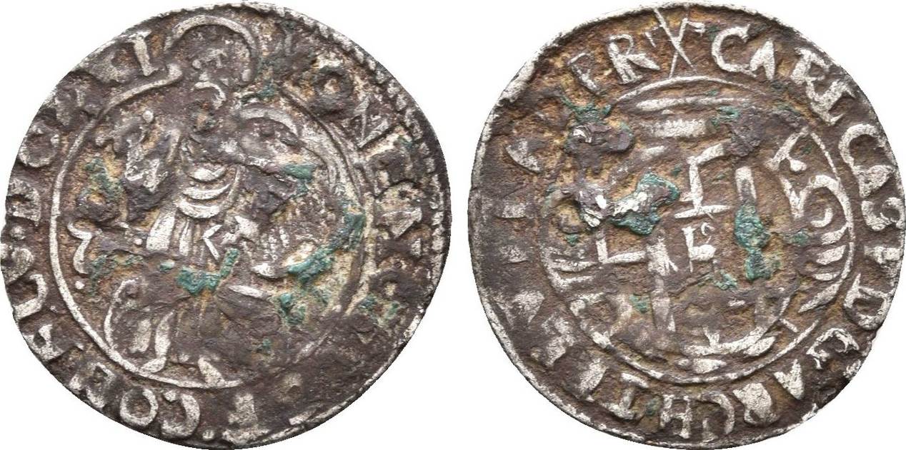 Trier Bistum: Petermännchen ( Albus ) 1661 Karl Kaspar, 1652-1676: ss Fundbelag, nicht gereinigt ...