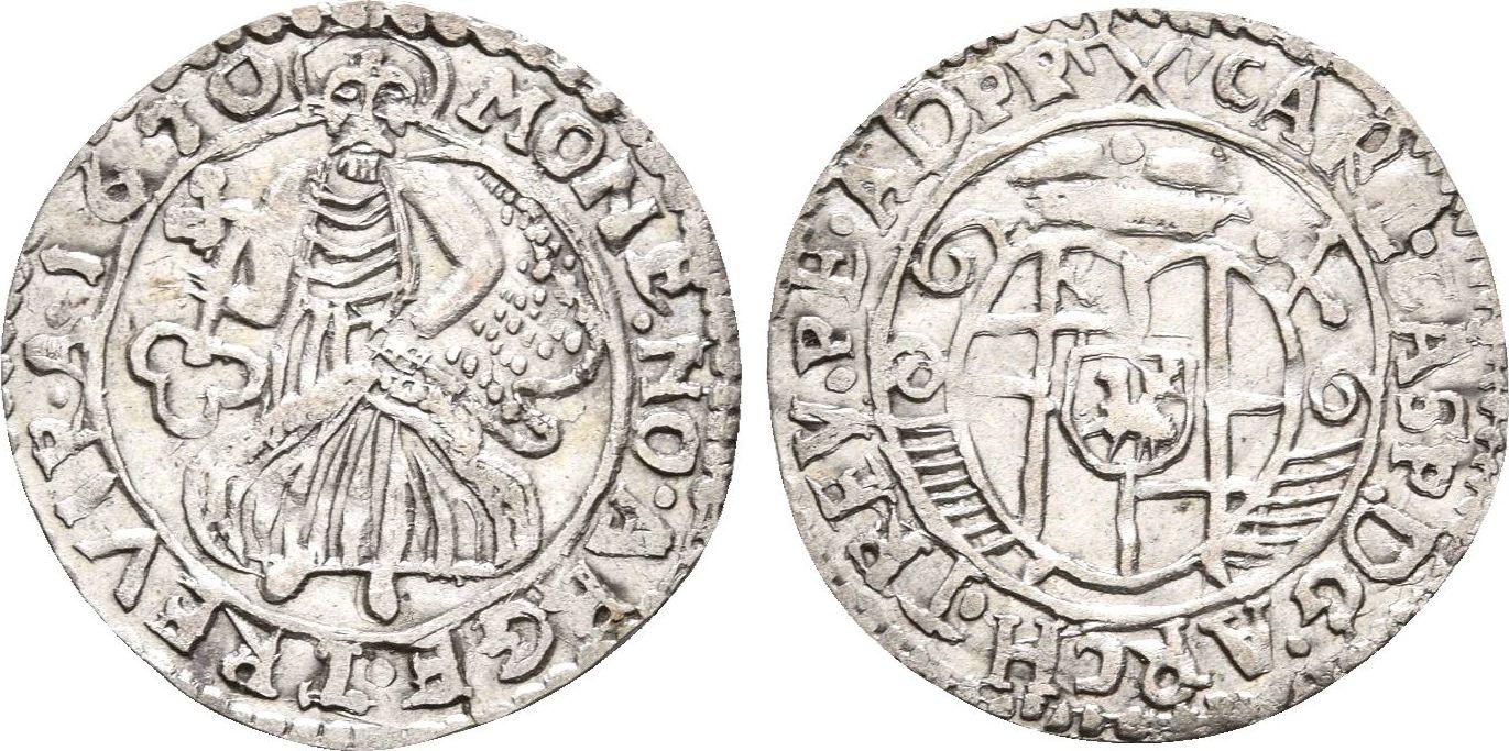 Trier Bistum 1 Petermenger 1670 Carl Caspar von der Leyen 1652-1676 ss+ | MA-Shops