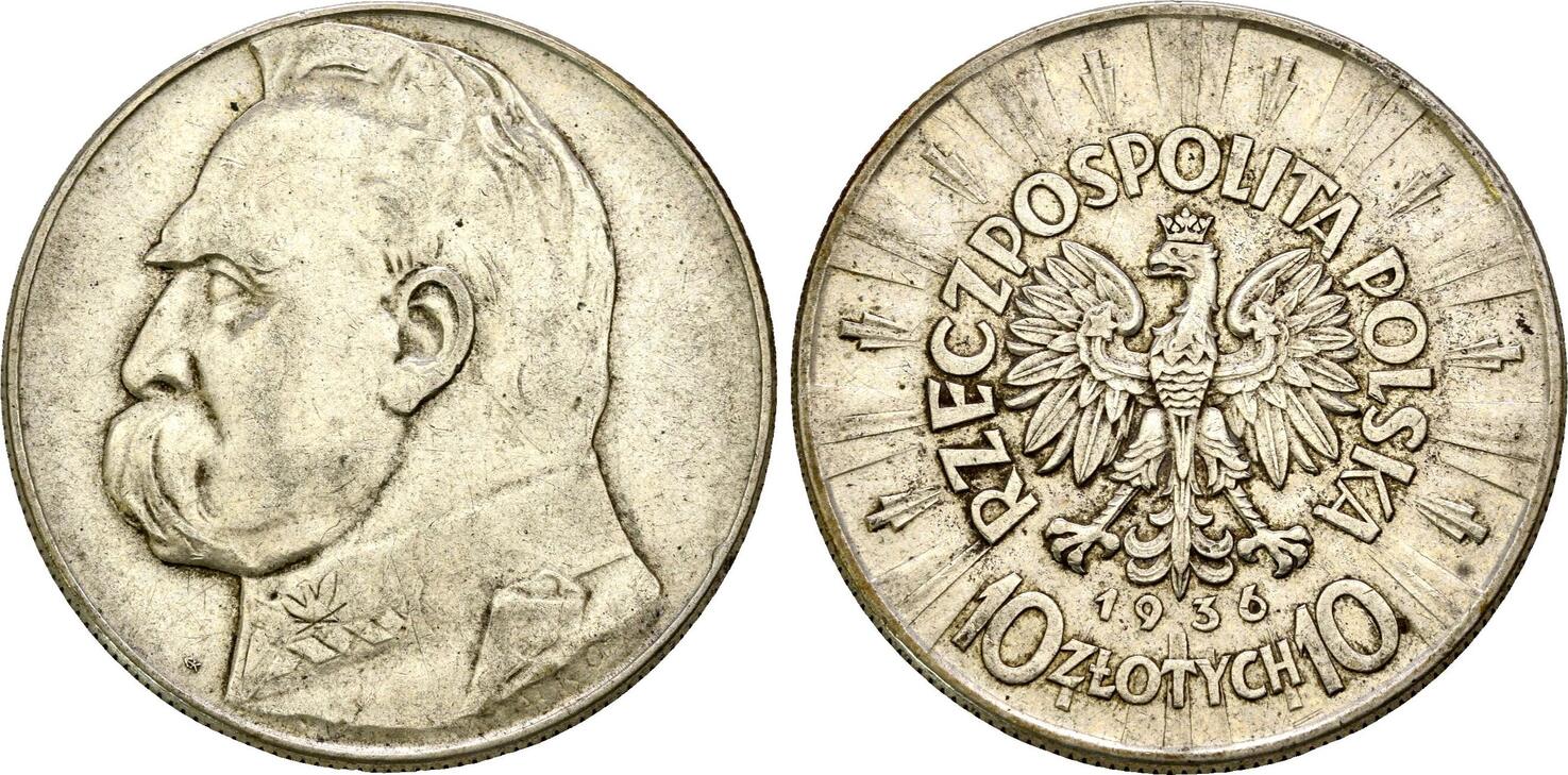 Polen: 10 Zlote, Zloty 1936 2. Republik, 1918-1939: ss | MA-Shops