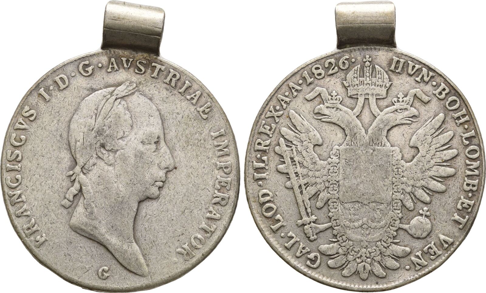 Habsburg: Taler Prag 1826 C Franz II, 1792-1835: ss am Henkel | MA-Shops