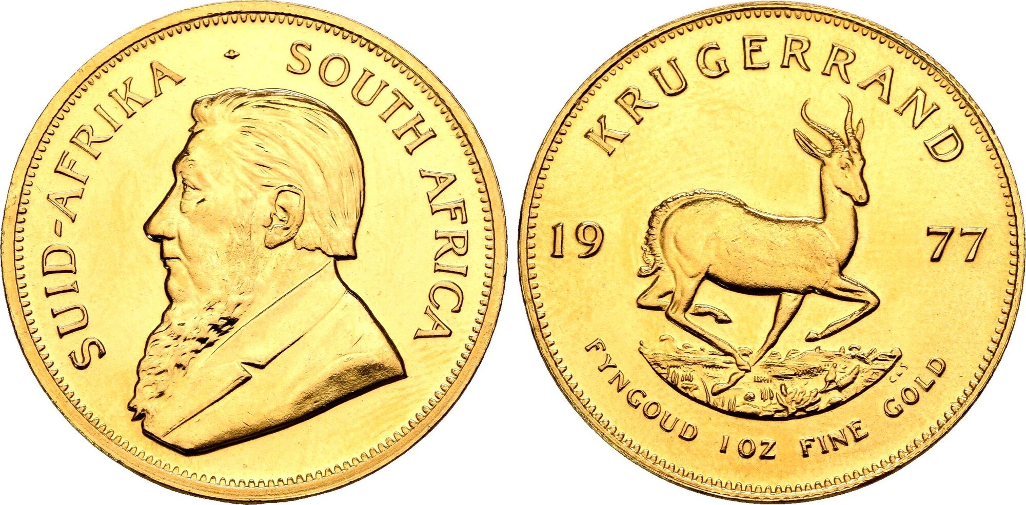 Südafrika: 1 Unze Krügerrand GOLD 1977 fast st | MA-Shops
