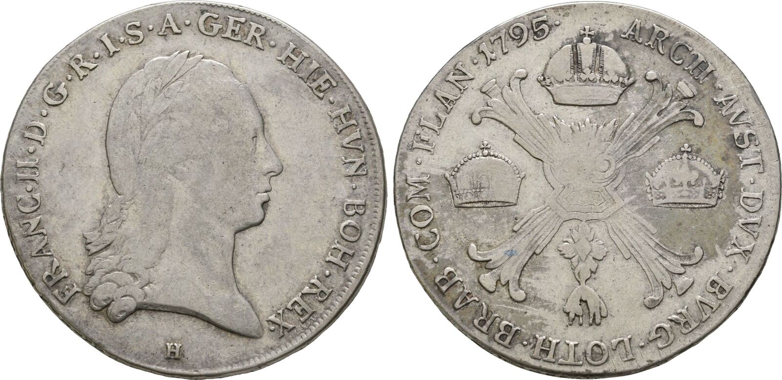 Habsburg: Kronentaler Günzburg 1795 H Franz II, 1792-1835: ss | MA-Shops