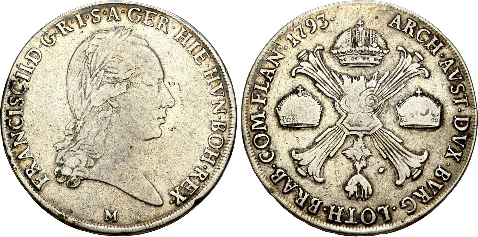 Habsburg: Kronentaler Mailand 1793 M Franz II, 1792-1835: ss | MA-Shops
