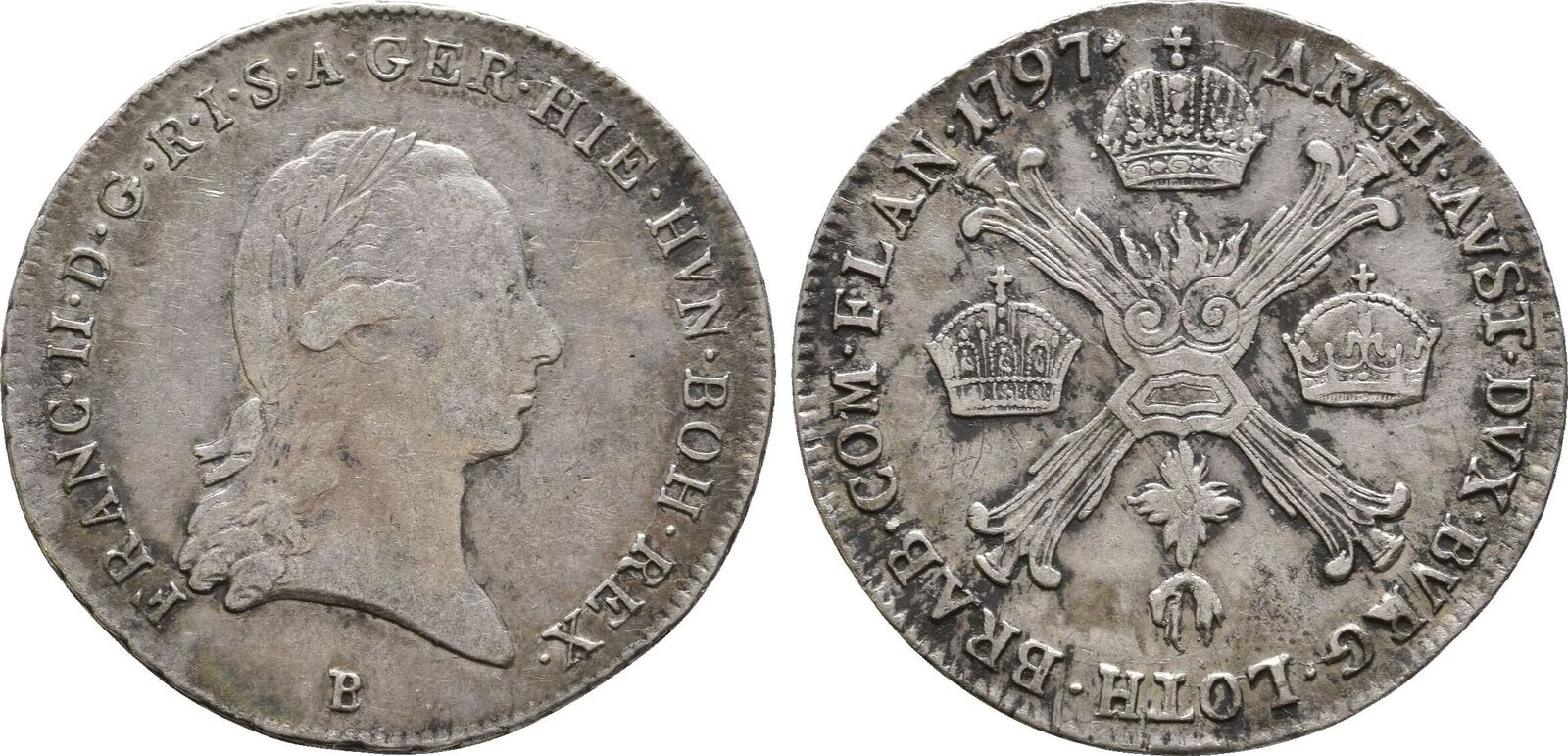 Habsburg: 1/4 Kronentaler Kremnitz 1797 B Franz II, 1792-1835: ss-vz | MA-Shops