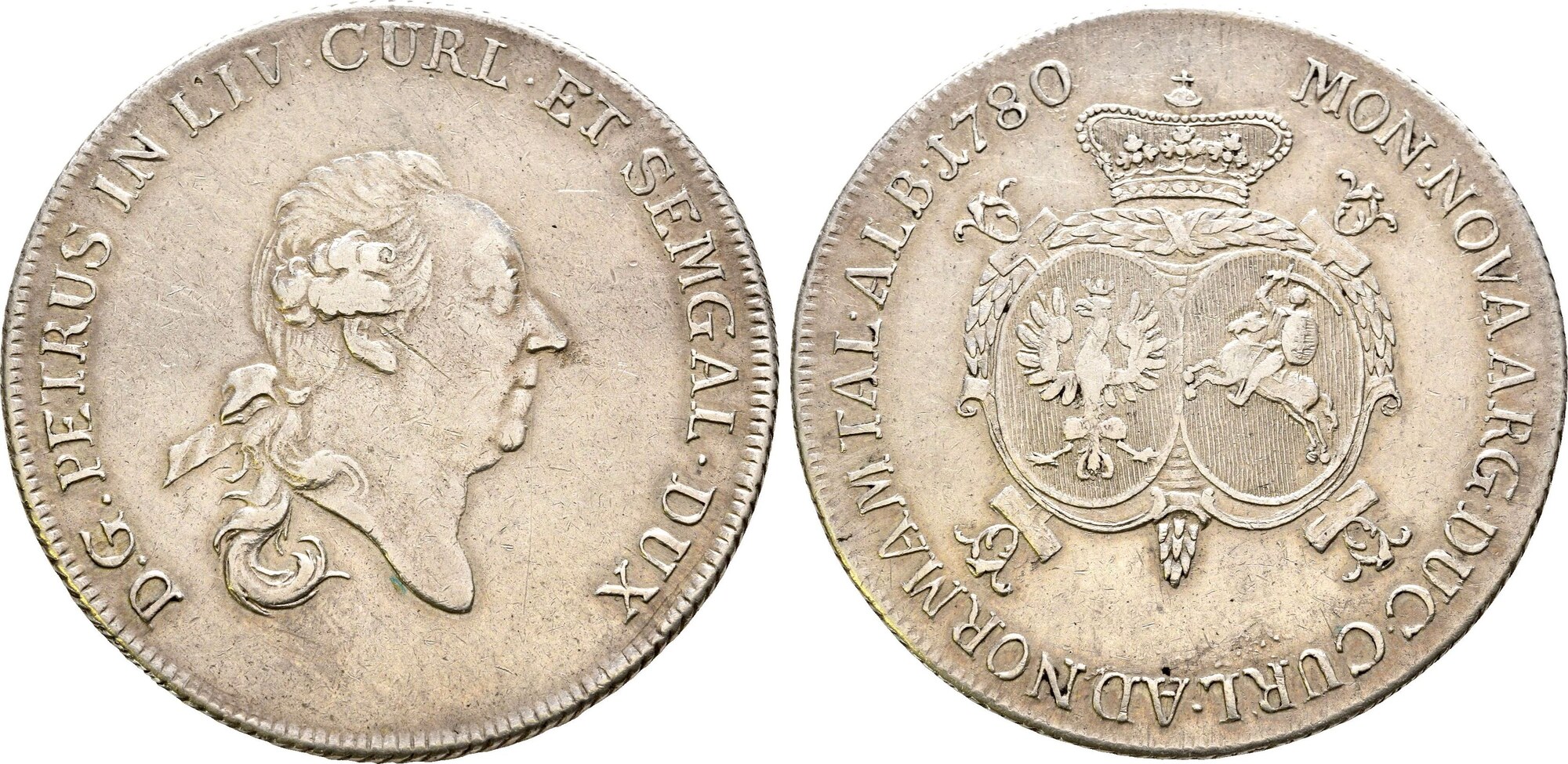 Kurland: Taler, Albertustaler 1780 Peter Biron, 1769-1795: ss | MA-Shops