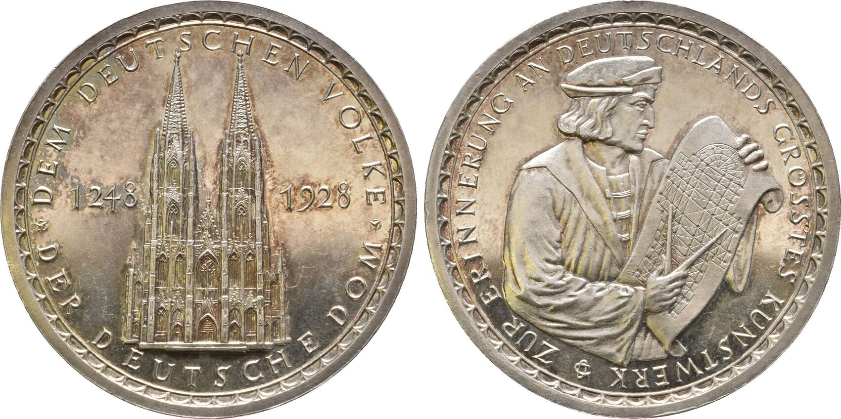 Weimarer Republik: Köln Stadt: Silbermedaille von O. Glöckler Kölner ...