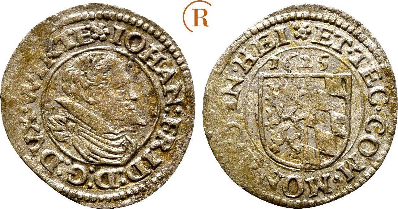 Württemberg: 1 Kreuzer 1625 Johann Friedrich, 1608-1628: ss rauher ...