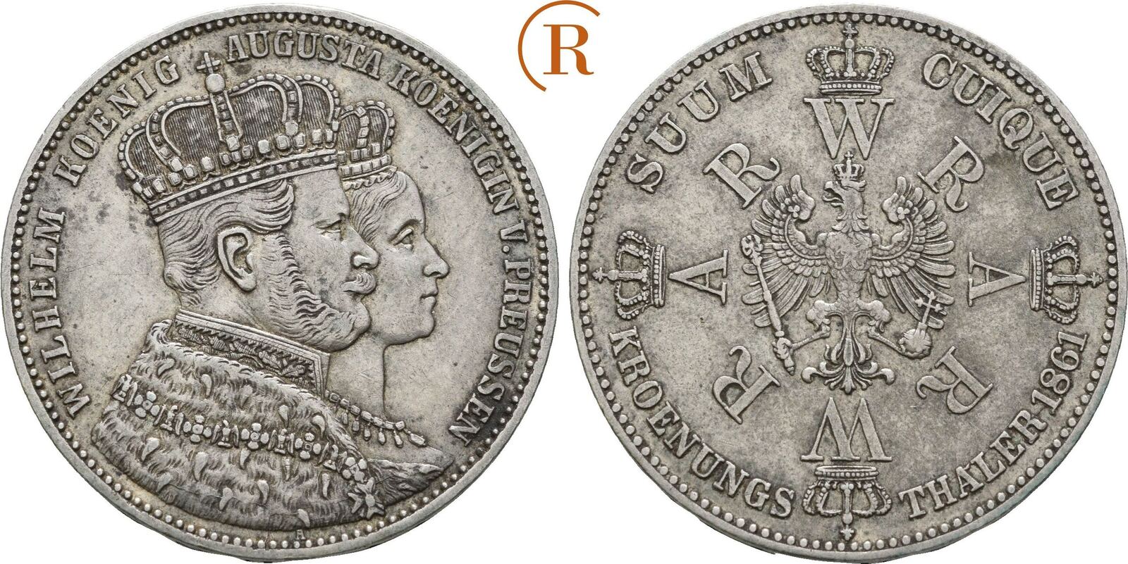 Preussen: Taler, Krönungstaler 1861 Wilhelm I, 1861-1888: ss | MA-Shops