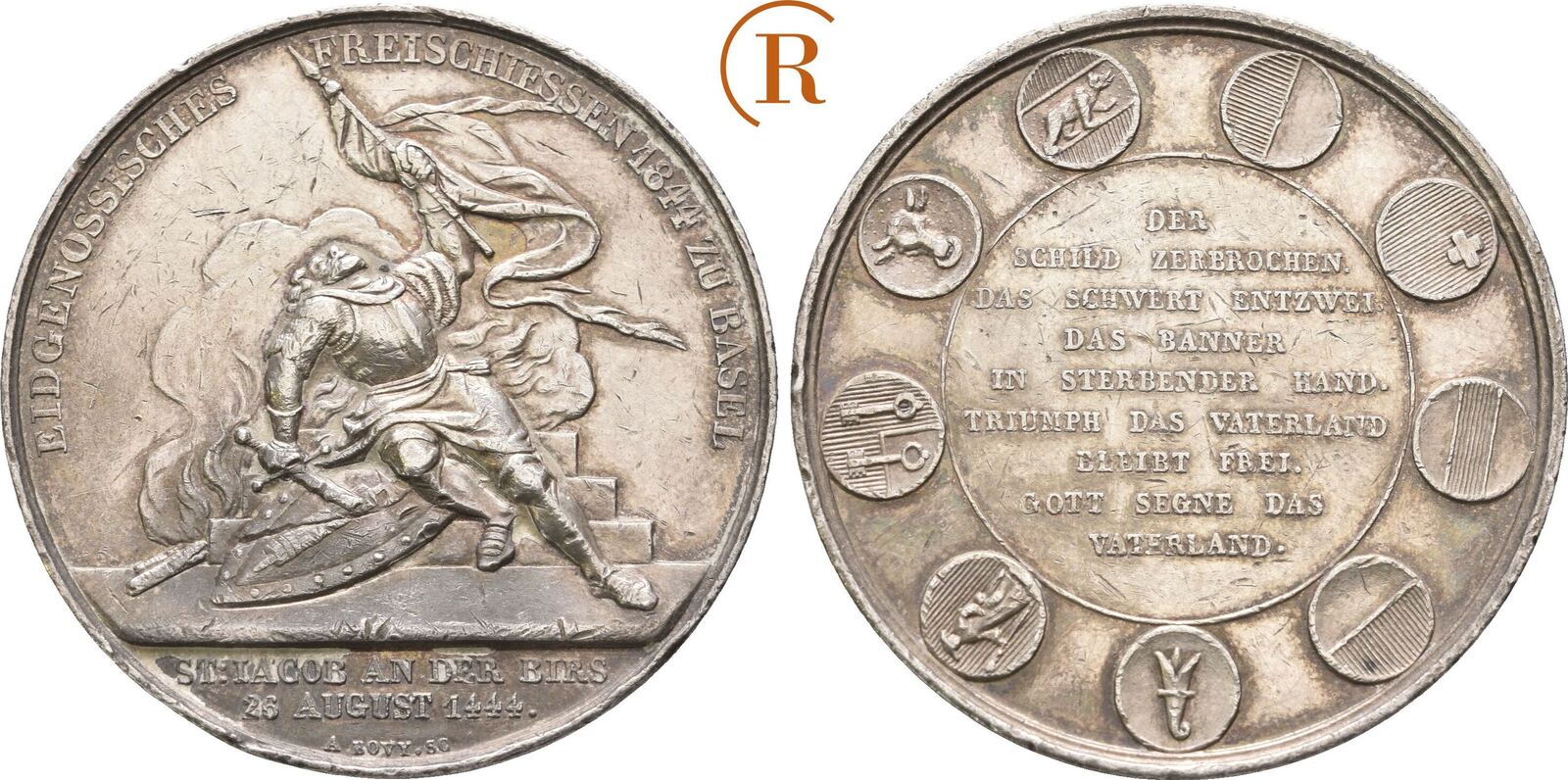 Schweiz Basel: Silbermedaille Schützenfest in Basel 1844 ss | MA-Shops