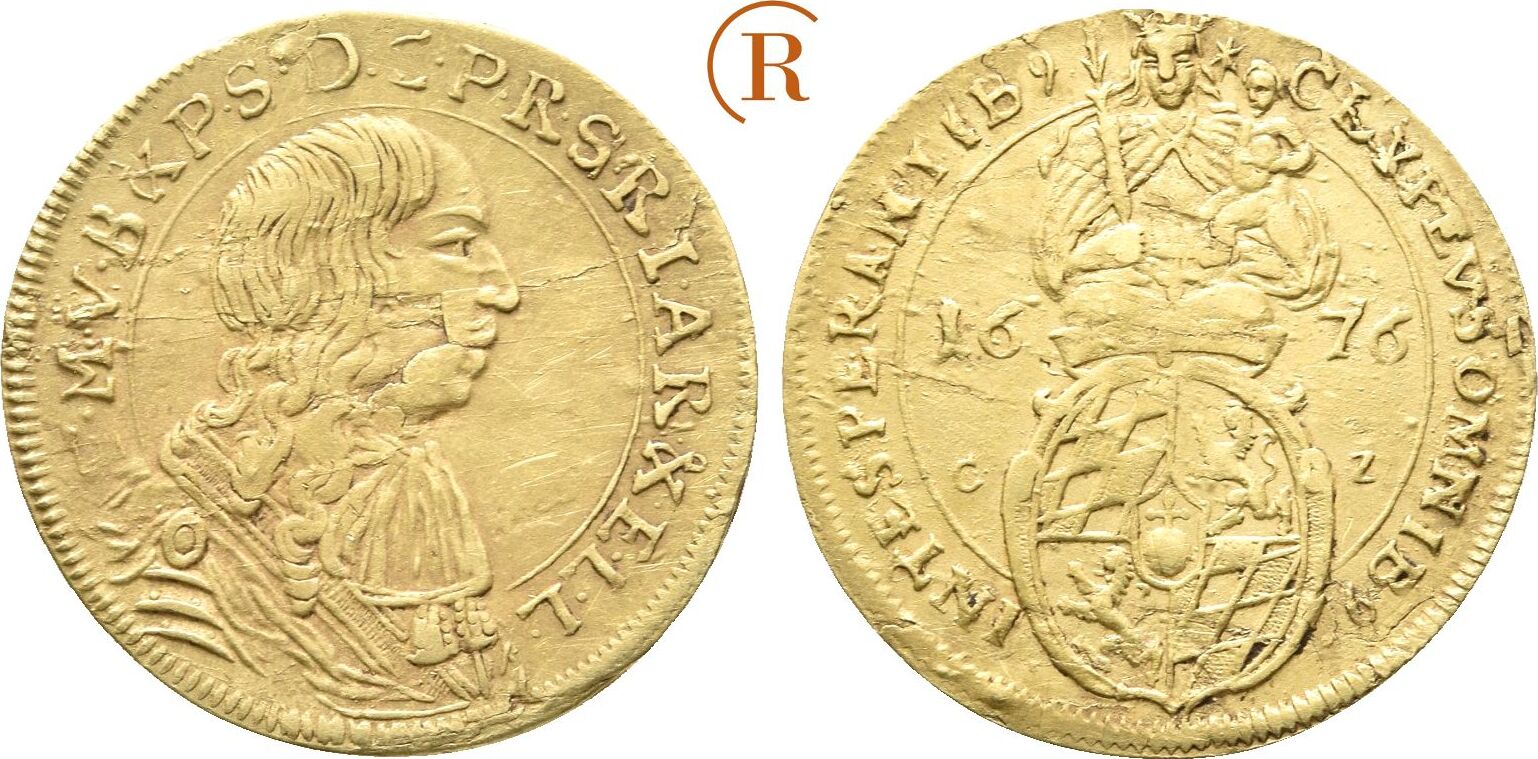 Bayern: Goldgulden München 1676 Ferdinand Maria, 1651-1679: ss kleiner ...