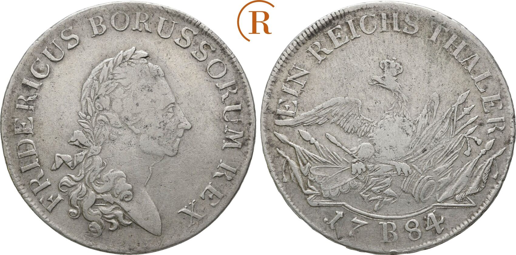 Preussen: Taler Breslau 1784 B Friedrich II. der Große, 1740-1786: ss ...