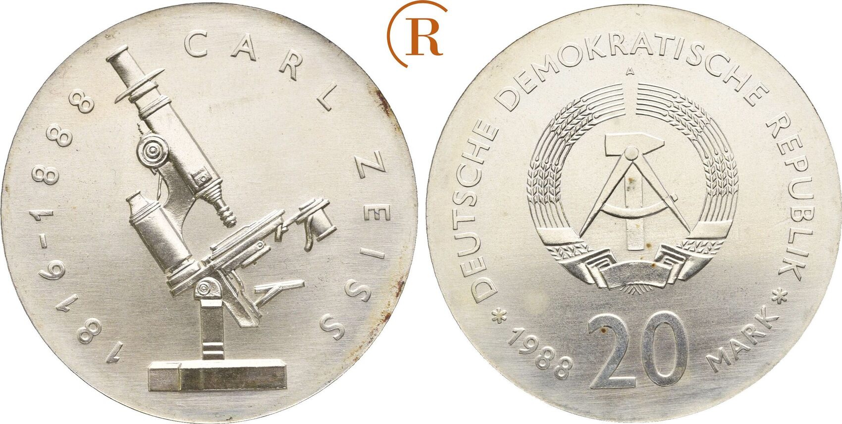DDR: 20 Mark Carl Zeiss 1988 stgl | MA-Shops