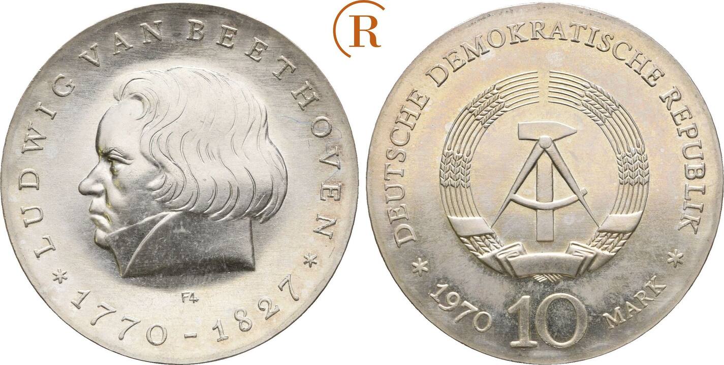 DDR: 10 Mark Ludwig van Beethoven 1970 Stempelglanz | MA-Shops