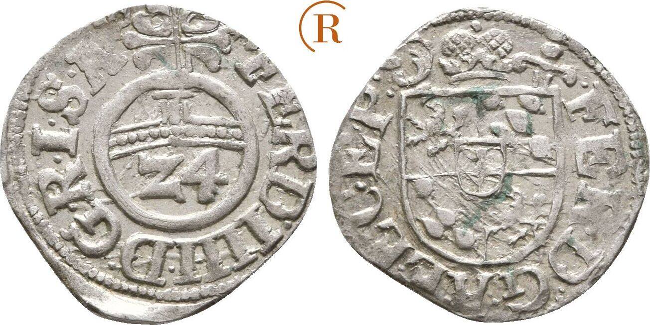 Paderborn Bistum: 1/24 Taler Brakel 1619 Ferdinand von Bayern, 1618 ...