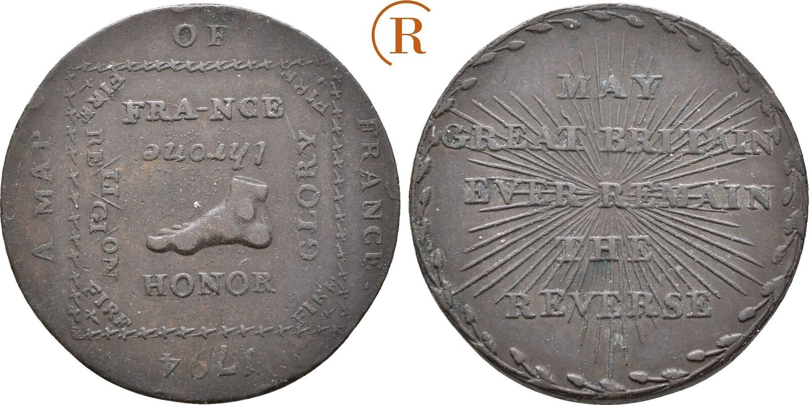 Grossbritannien: Peter Kempson: Halfpenny 1794 ss | MA-Shops