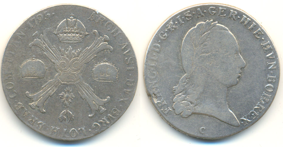 Habsburg: Franz II.(I.), 1792-1835. Kronentaler 1795 C ss- | MA-Shops