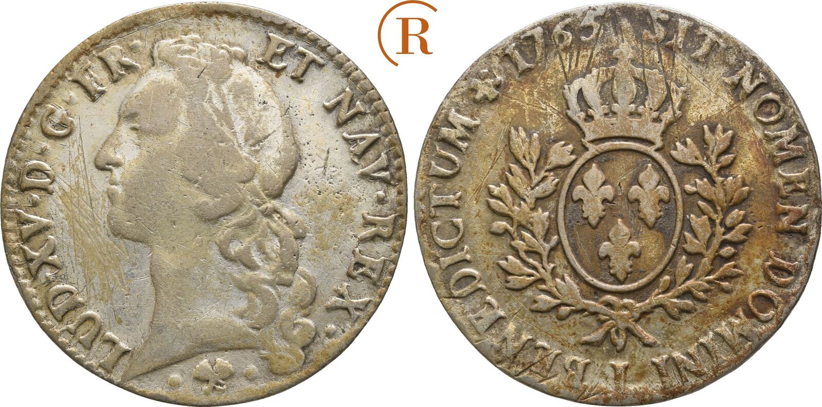 Frankreich: Ecu Limoges zeitgenössische Fälschung 1765 I Ludwig XV, 1715-1774: ss | MA-Shops