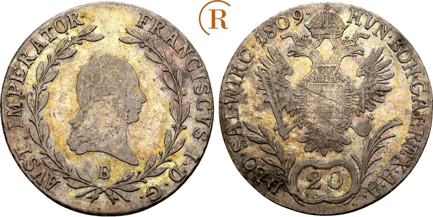 Habsburg: 20 Kreuzer Kremnitz 1809 B Franz II, 1792-1835: ss justiert | MA-Shops