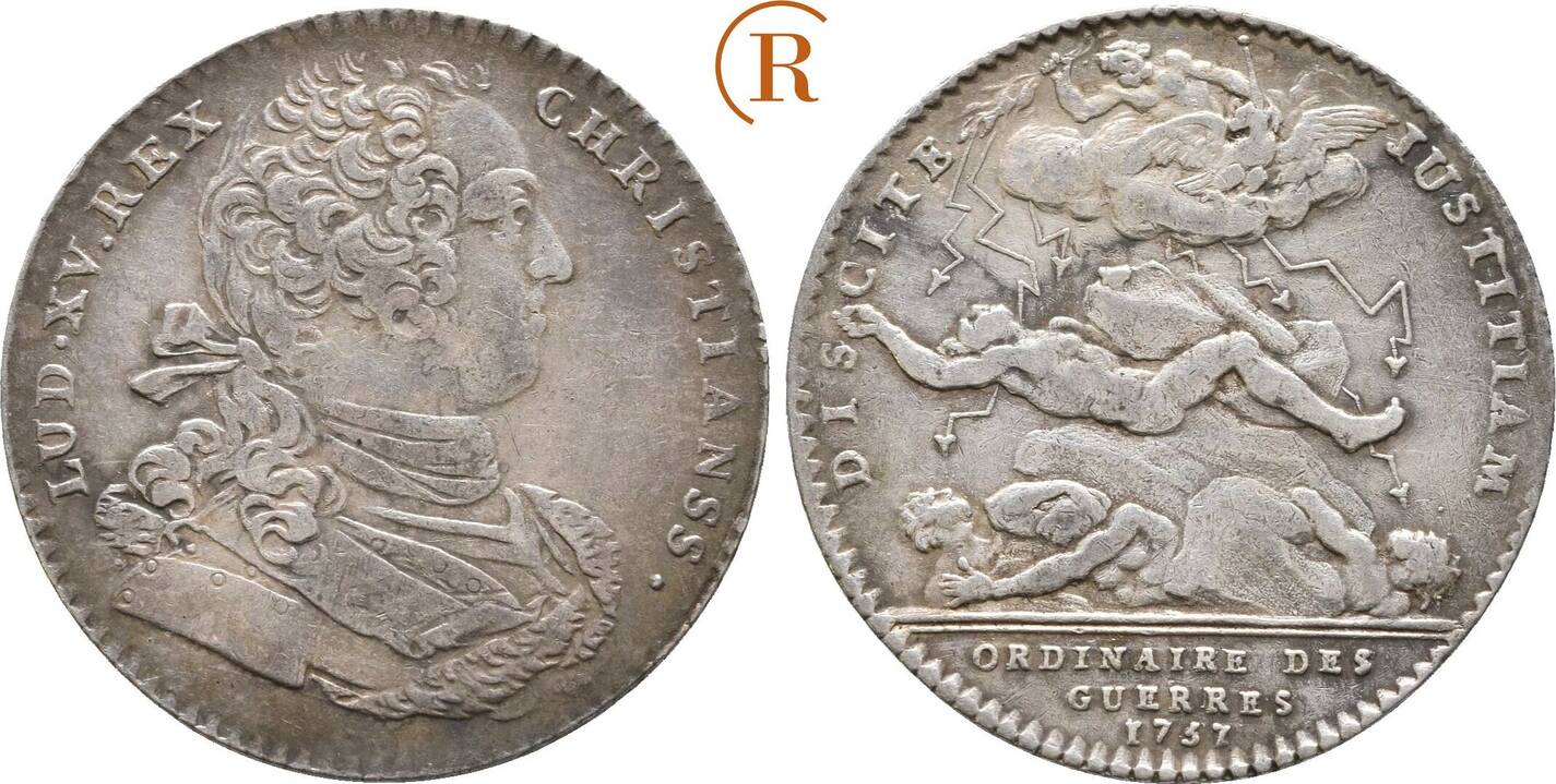 Frankreich: Silberjeton 1757 Ludwig XV, 1715-1774: ss | MA-Shops