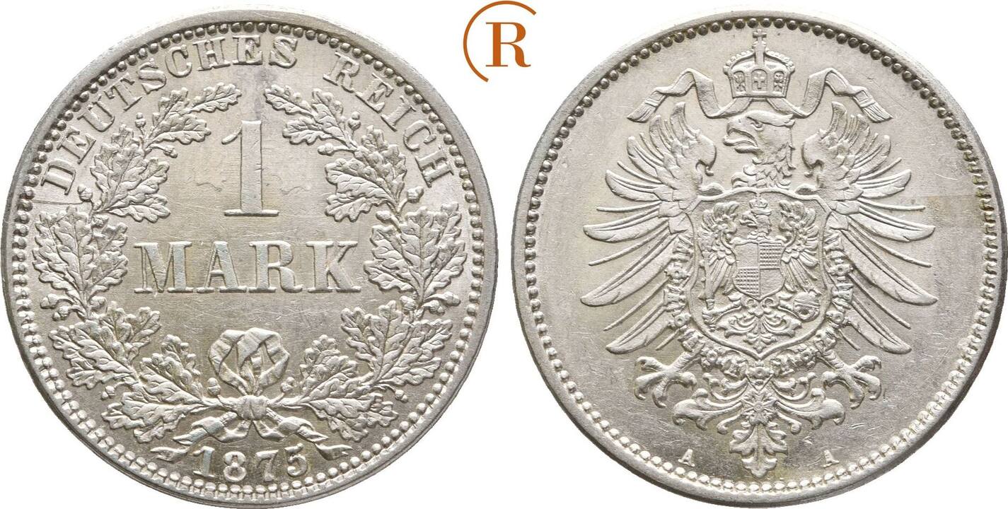 Kaiserreich: 1 Mark 1875 A vz | MA-Shops