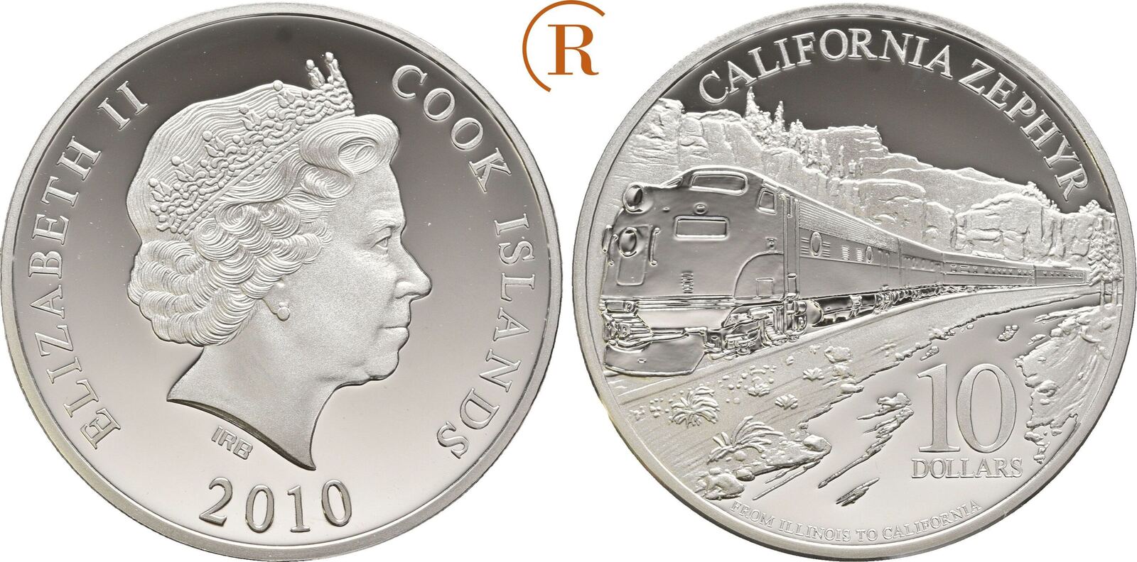 Cook Islands: 10 Dollar California Zephyr 2010 PP | MA-Shops