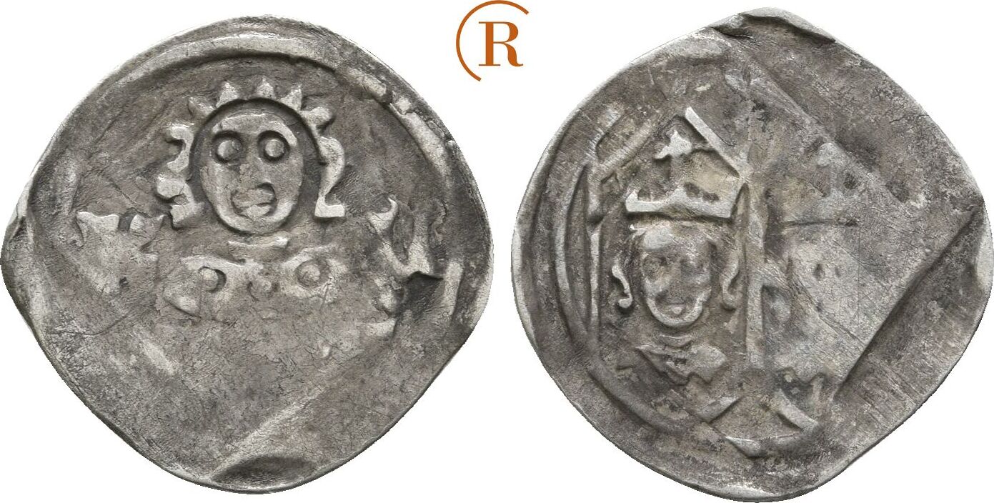 Böhmen Neuböhmen: Pfennig Lauf König Karl I ( Kaiser Karl IV. ), 1356 ...