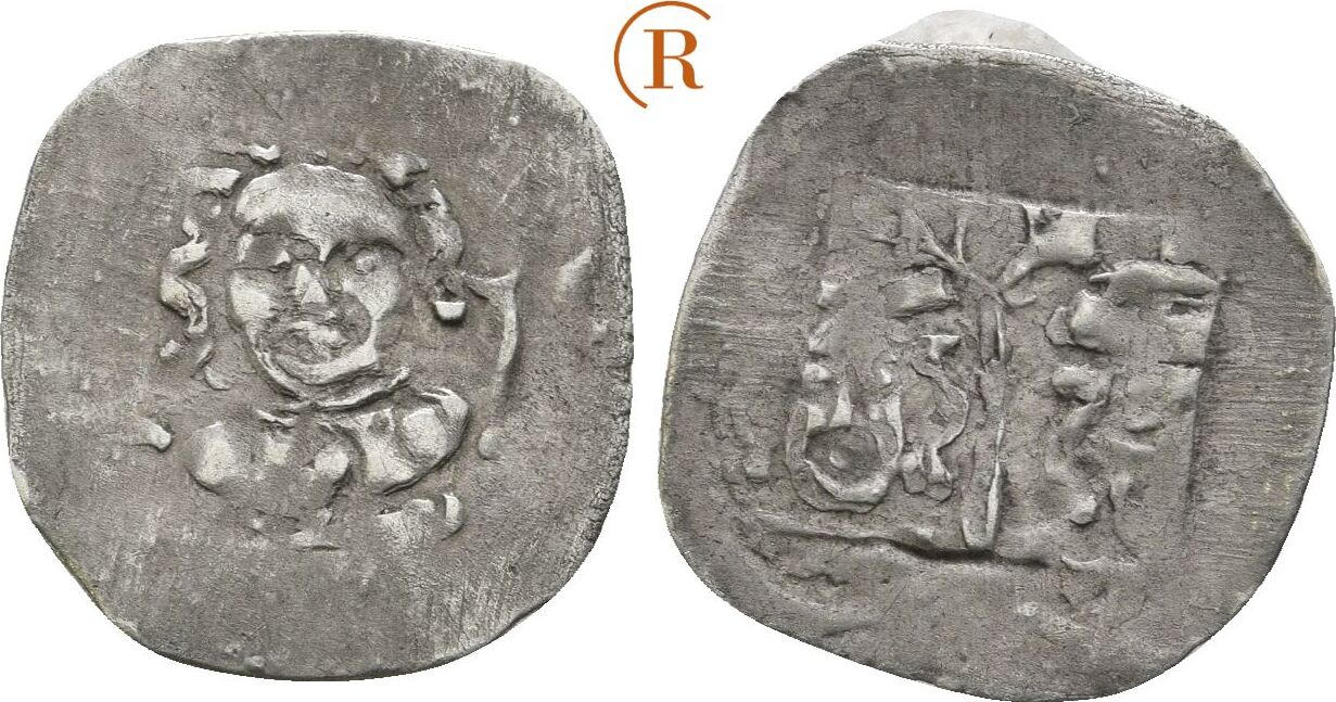 Böhmen Neuböhmen: Pfennig Lauf König Karl I ( Kaiser Karl IV. ), 1356 ...