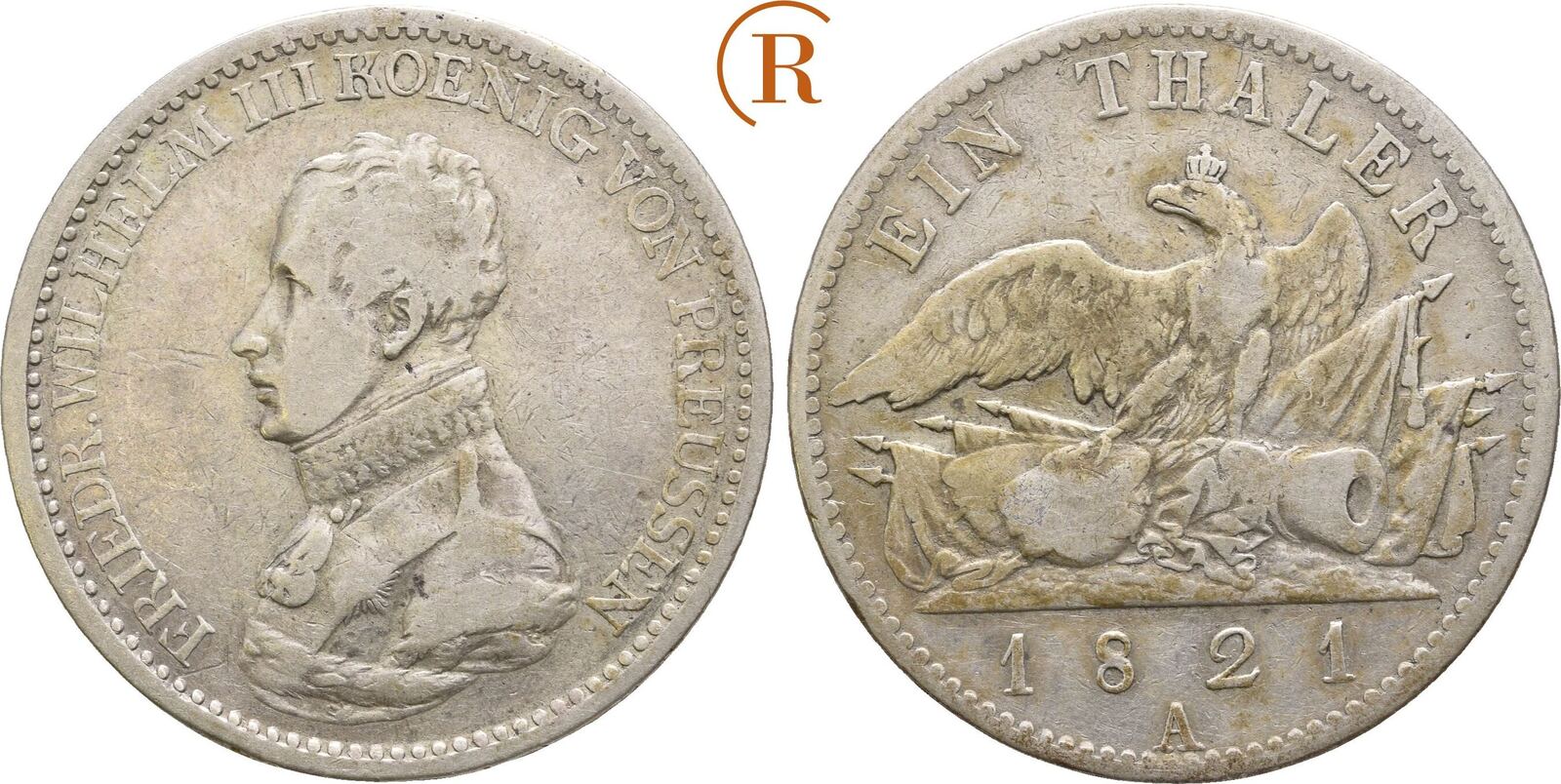 Preussen: Taler Berlin 1821 A Friedrich Wilhelm III, 1797-1840: ss | MA ...