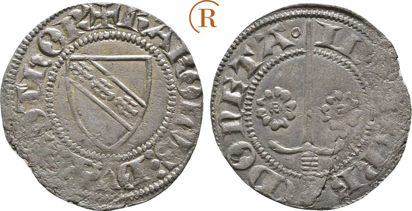 Lothringen Herzogtum: Double Deniers Steck-les Bains Charles II, 1390 ...