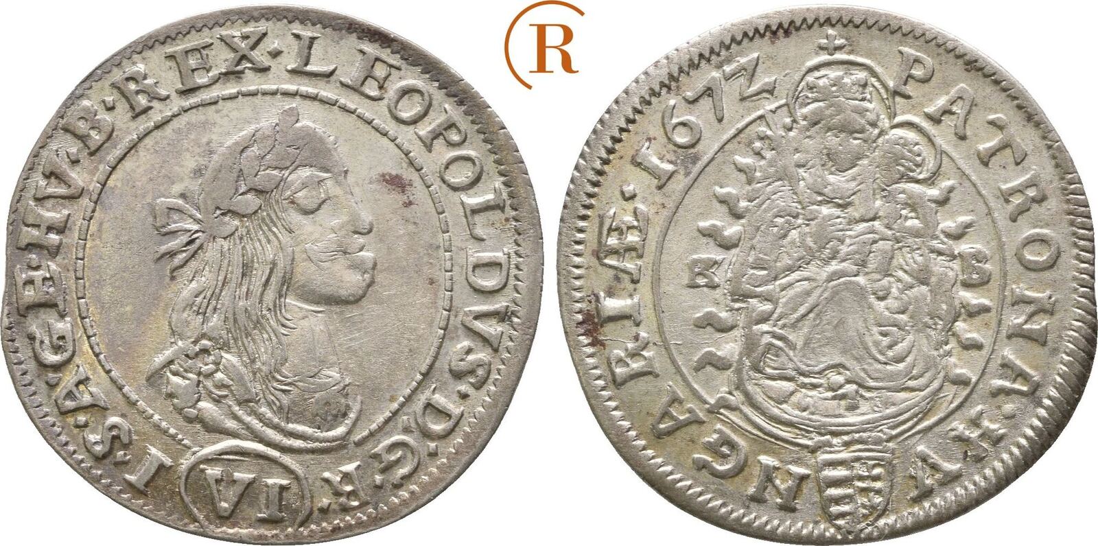 Habsburg: 6 Kreuzer Kremnitz 1672 KB Leopold I, 1657-1705: f.vz | MA-Shops
