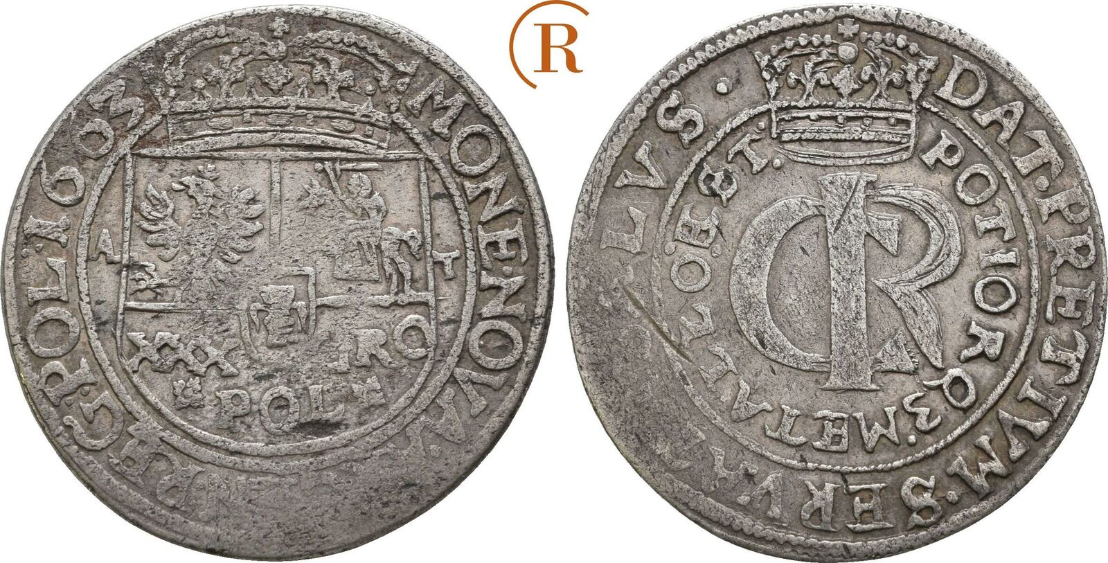 Polen: 30 Groschen 1663 Johann II. Kasimir, 1649-1668: ss ...