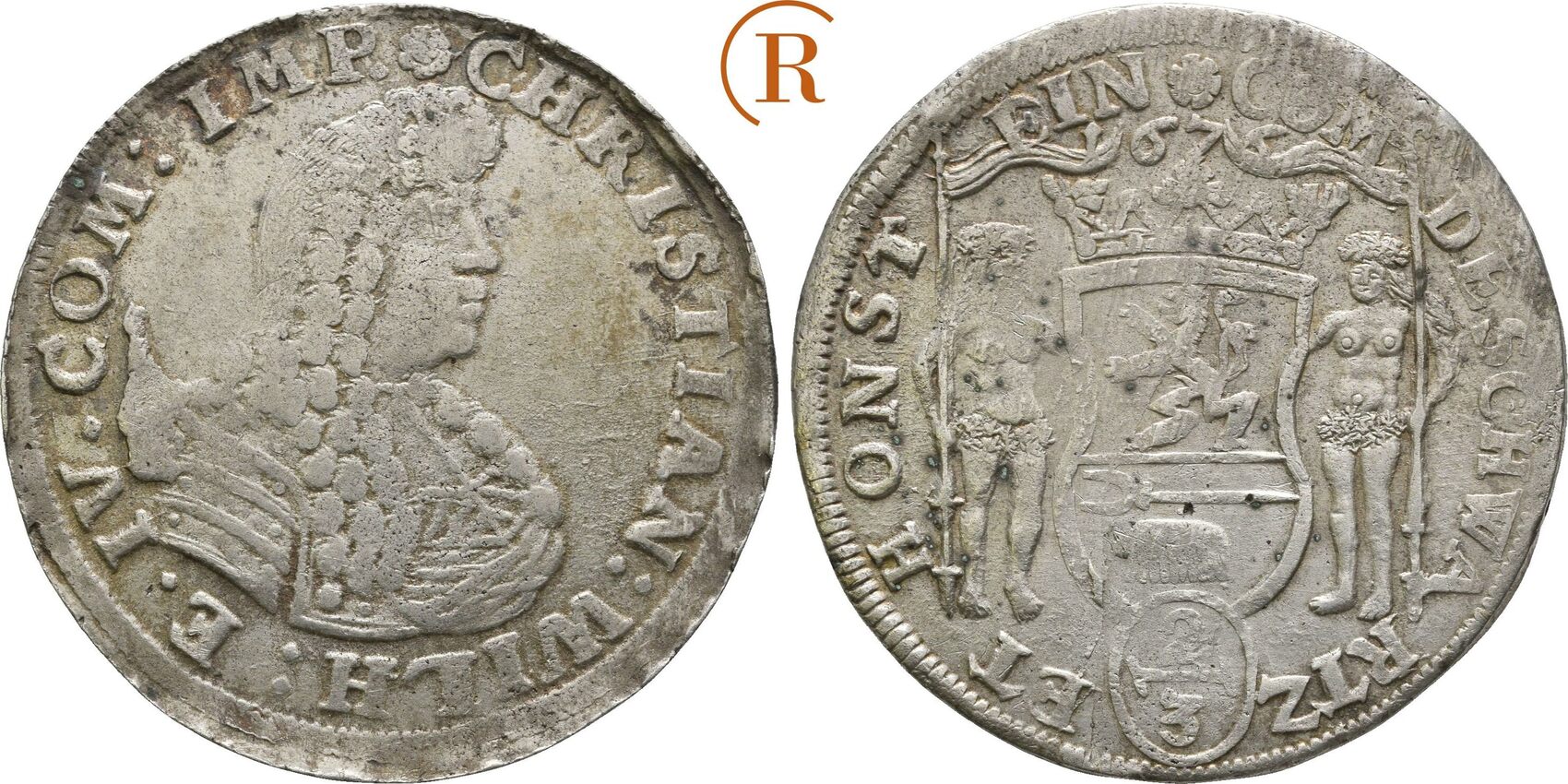 Schwarzburg Sondershausen: 2/3 Taler Sondershausen 1676 Christian ...