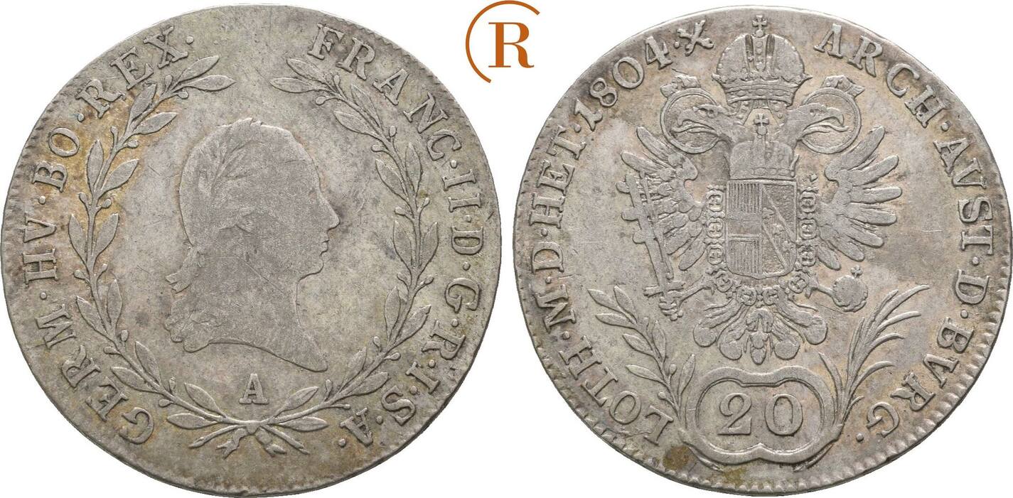 Habsburg: 20 Kreuzer Wien 1804 A Franz II, 1792-1835: ss | MA-Shops