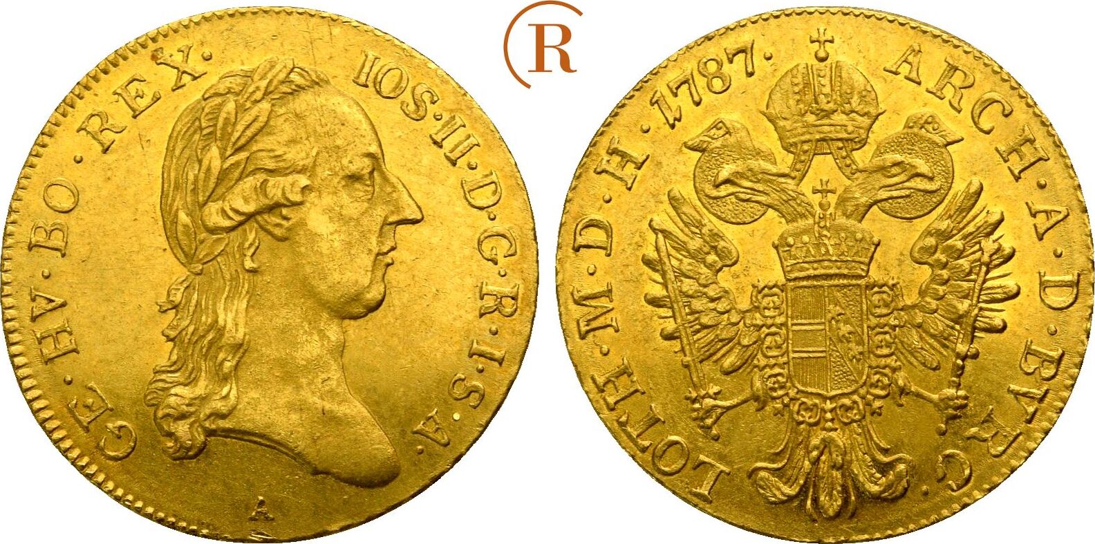 Habsburg: Dukat Wien GOLD 1787 A Josef II, 1765-1790: vz-stgl / stgl ...
