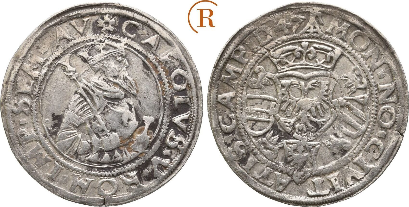 Kempten Stadt: 1/4 Taler mit Titel Karls V. 1547 ss | MA-Shops